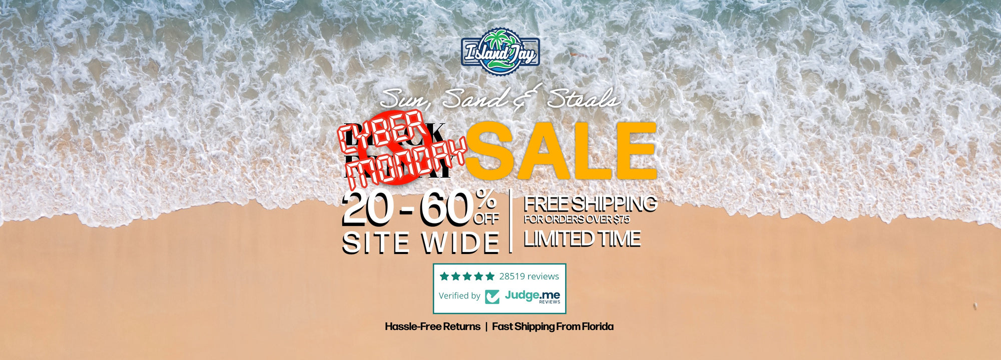 Shop Black Friday Deals On Beach Tees & Accessories From Island Jay ...